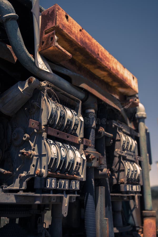 Old Rustic Fuel Pump in the Countryside. Stock Image - Image of fuel ...
