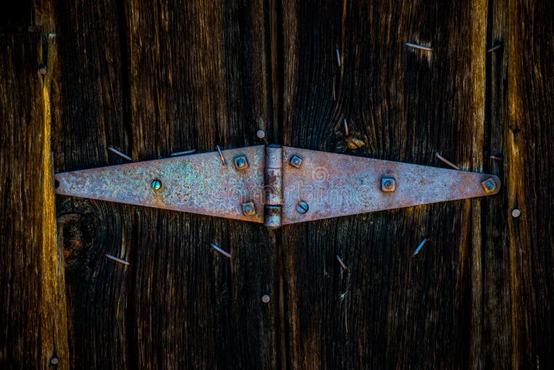 Old Rustic Hinge Close-up stock image. Image of rustic - 74402135