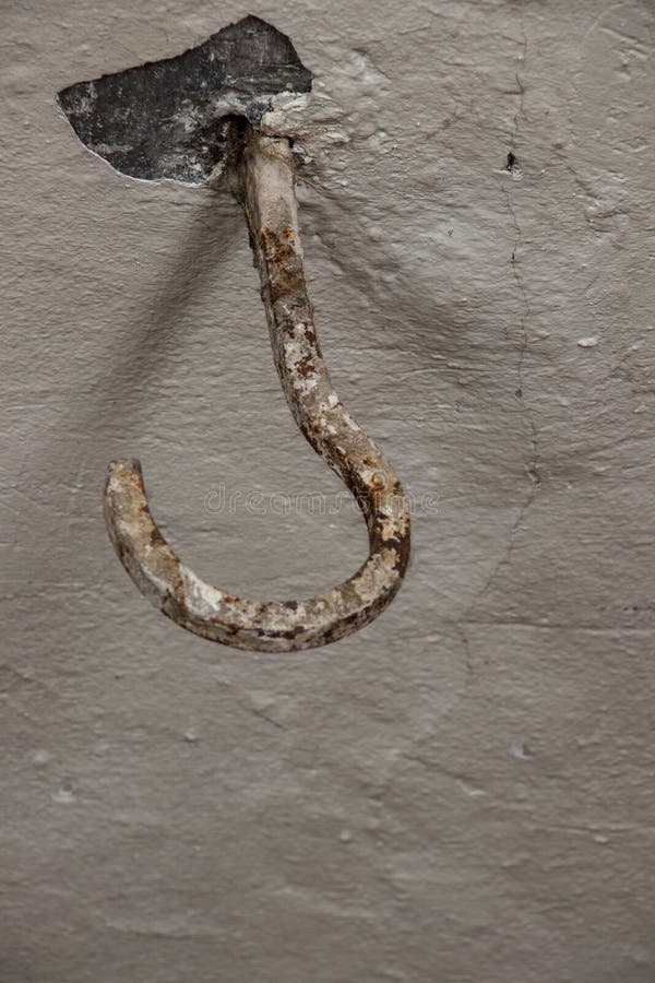 Old rustic hook on ceiling stock photo. Image of close - 149039716