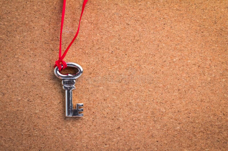 Old Rustic Key Red Ribbon Cork Board Stock Photos - Free & Royalty-Free ...