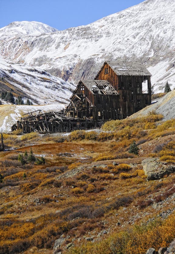 Old rustic mine stock image. Image of winter, snow, colorado - 22433363
