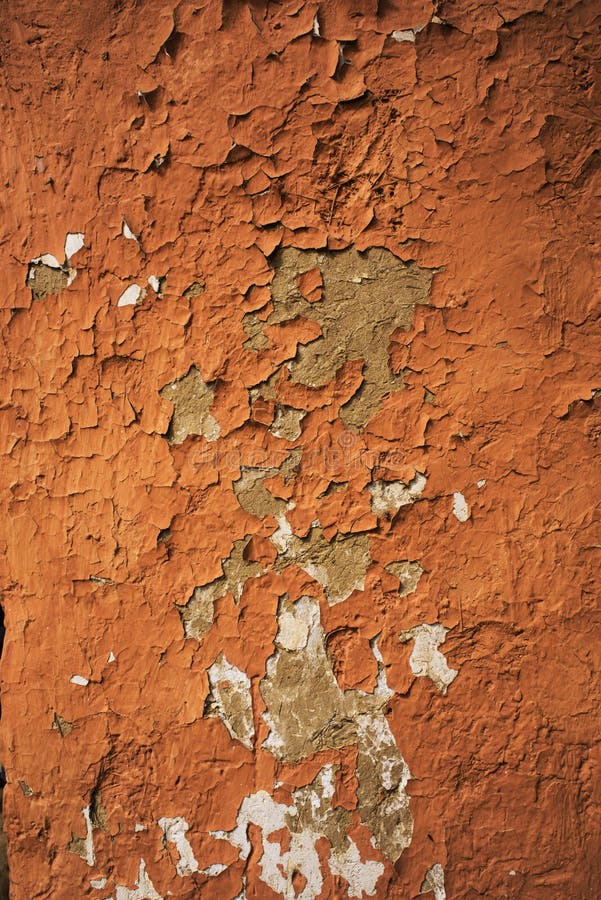 Old Rustic Mud Wall with Worn Out Peeling Paint Stock Image - Image of ...