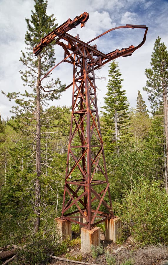 Old Rustic Ski Lift stock image. Image of chairlift, abandoned - 25822459