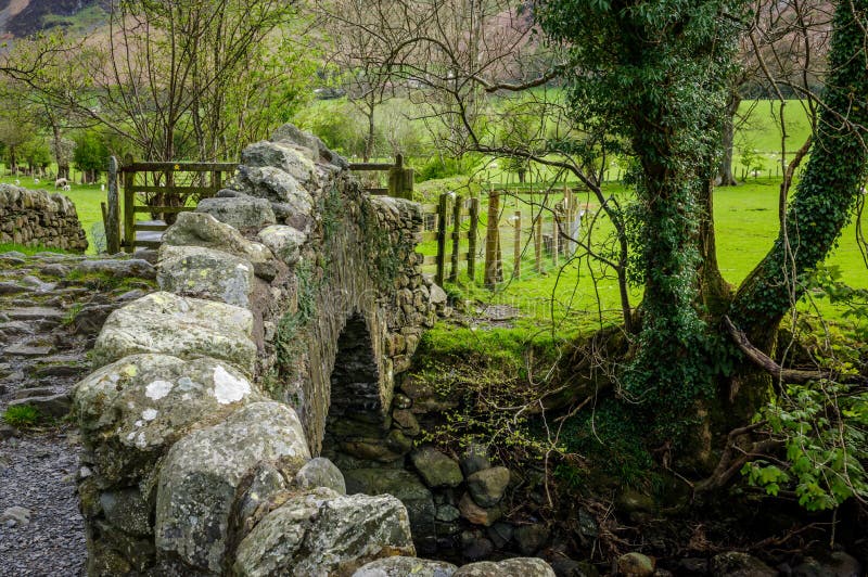 Old rustic stone bridge stock image. Image of keswick - 92762147