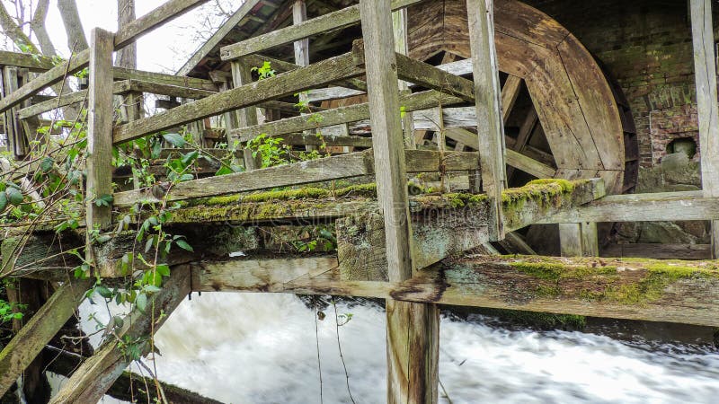 Country Rustic Mill Waterwheel Stock Image - Image of fall, autumn: 7636783