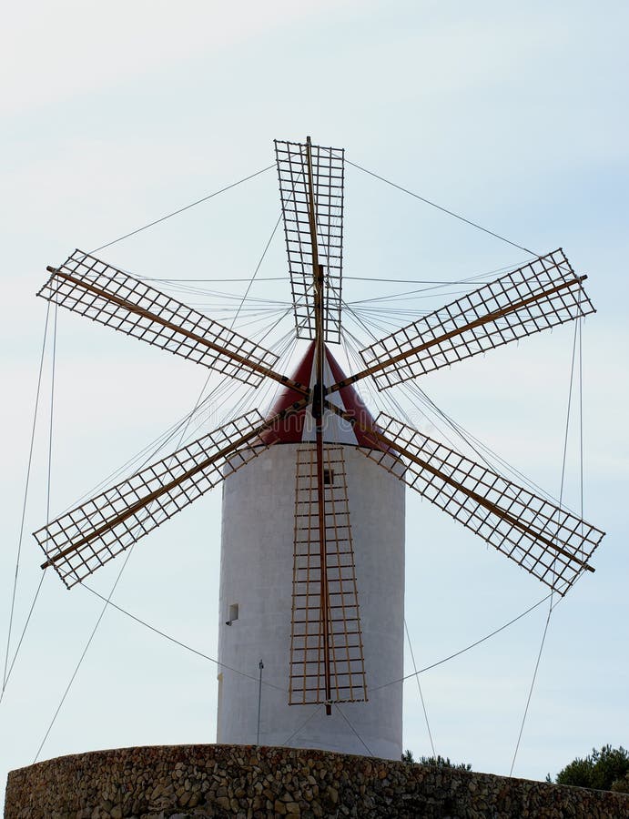 Old Rustic Windmill stock image. Image of outdoors, clean - 62138567