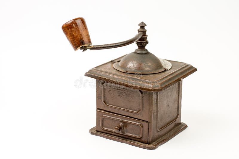 Old Rustic Wooden Hand Mill for Coffee and Spices Stock Image - Image ...