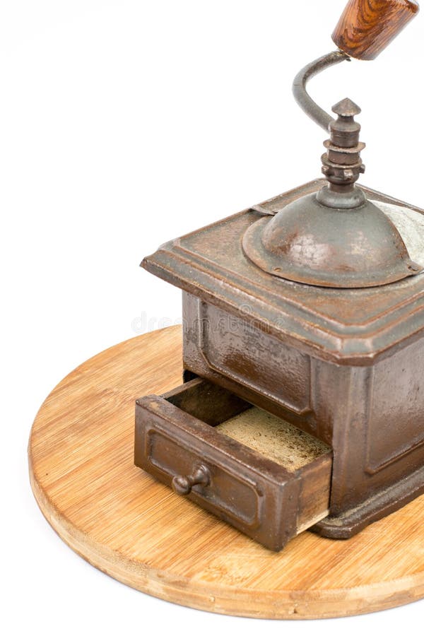 Old Rustic Wooden Hand Mill for Coffee and Spices Stock Photo - Image ...