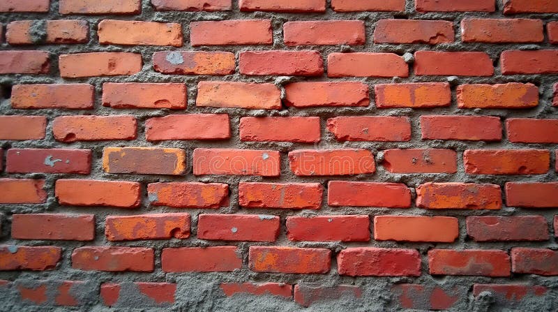 Old Rustic Worn Red Brick Wall Texture Background Stock Illustration ...