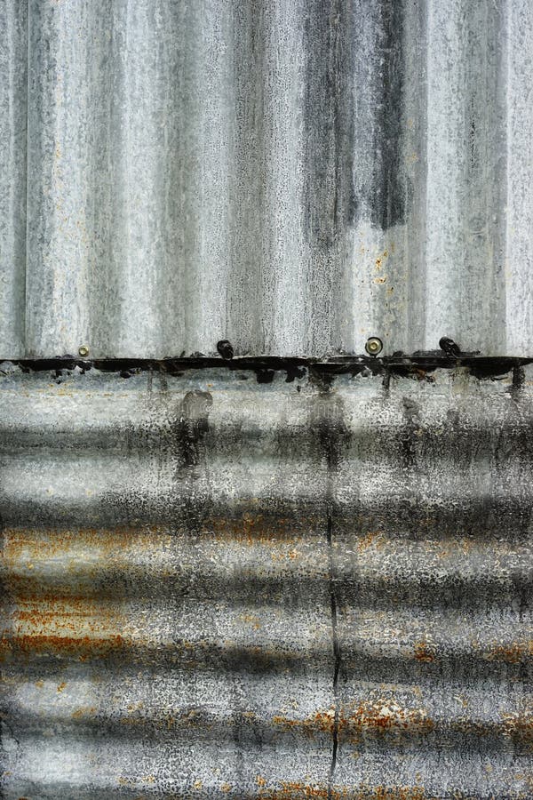 Old Rustic Zinc Sheet Wall Texture. Grunge Rusty Wall Background. Stock ...