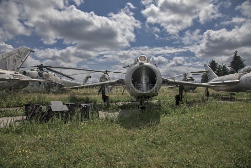 Old Rusty Abandoned Airplane in the Open Air. Stock Image - Image of ...