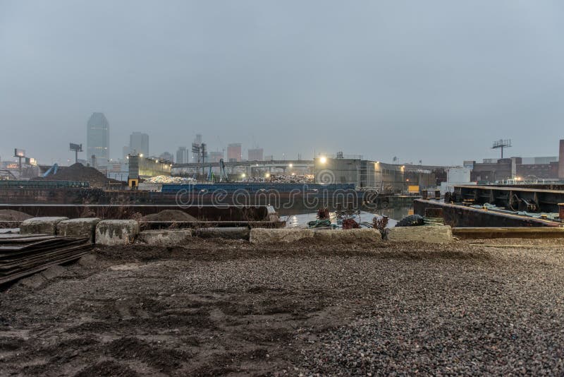 Old Rusty Abandoned Industrial Area in City Stock Image - Image of ...