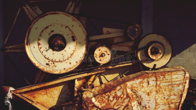 Old Rusty Abandoned Machinery in a Storage Stock Image - Image of ...