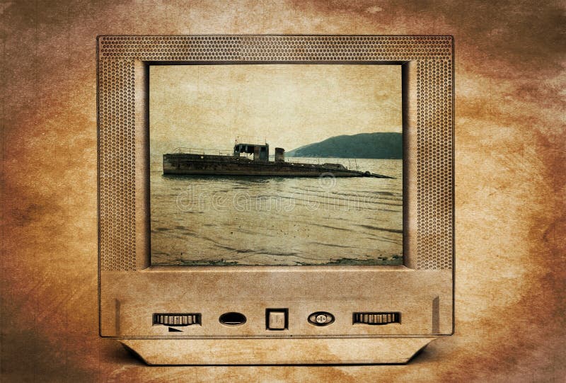 Old Rusty Abandoned Ruined Boat on TV Stock Photo - Image of damage ...