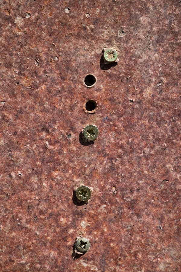 Old Rusty Aged Grunge Metal Surface Texture Background with Holes and ...