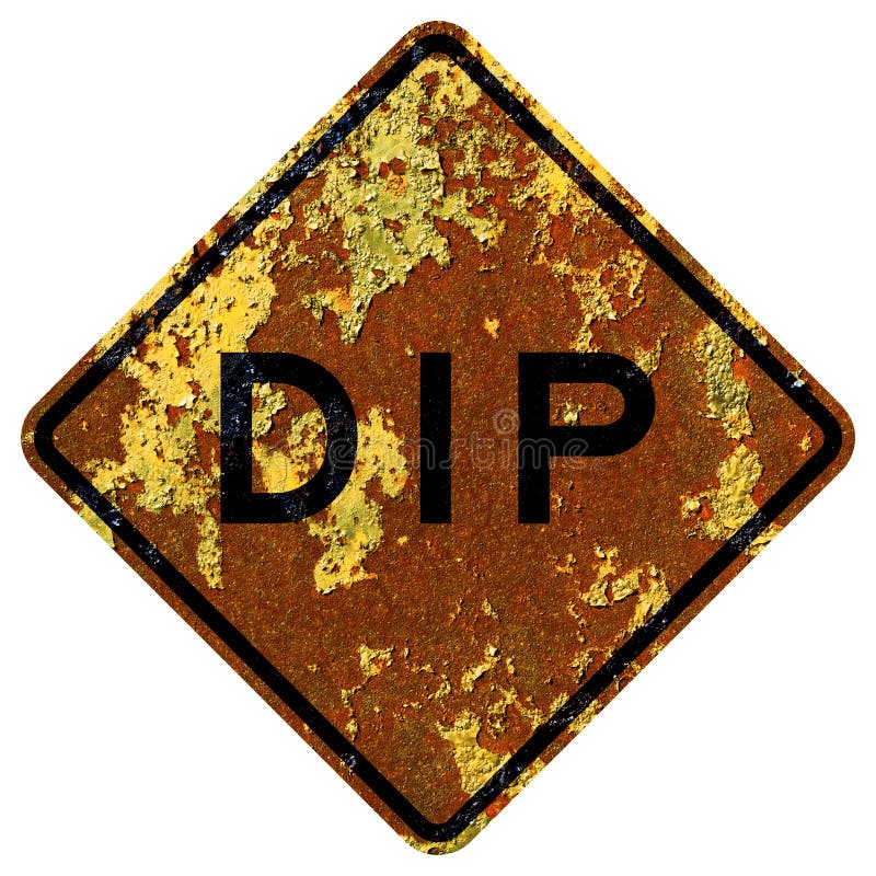 Old Rusty American Road Sign - Dip Stock Illustration - Illustration of ...