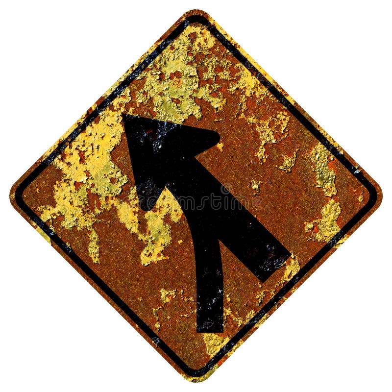 Merging Traffic Sign. Vector Illustration Decorative Design Stock ...
