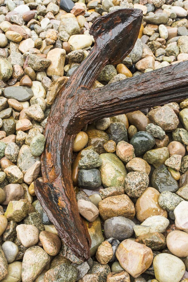 Old Rusty Anchor on Rocks, Newfoundland Stock Photo - Image of rock ...