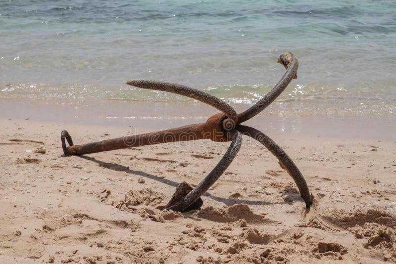 Old rusty anchor stock image. Image of coast, anchor - 41096409