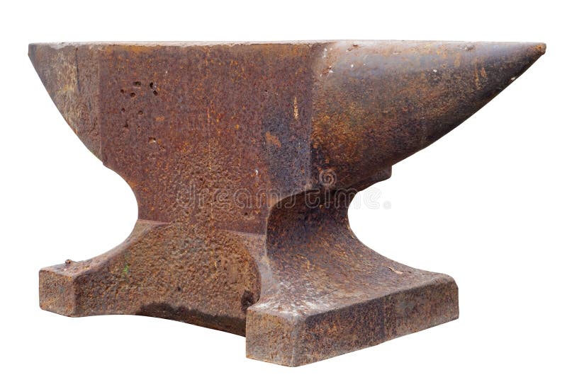 Old Rusty Anvil from the Village Forge Isolated Stock Image - Image of ...