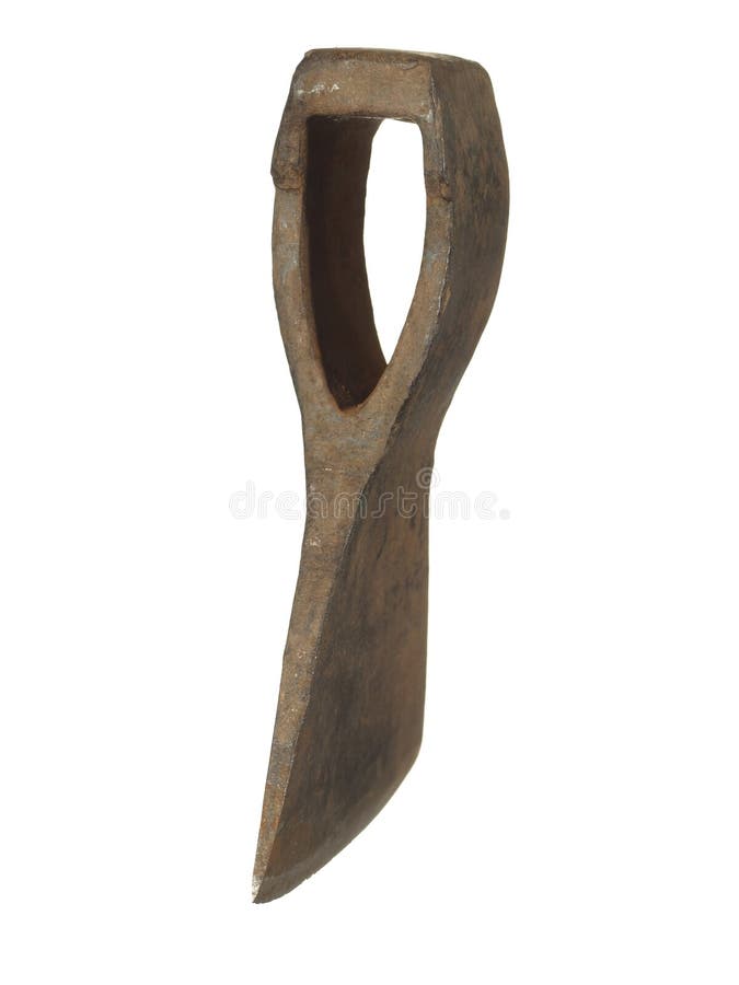 Old Rusty Ax without Handle Isolated on White Background. Stock Image ...