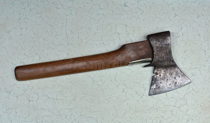 Old rusty axe stock image. Image of closeup, forest - 250437625