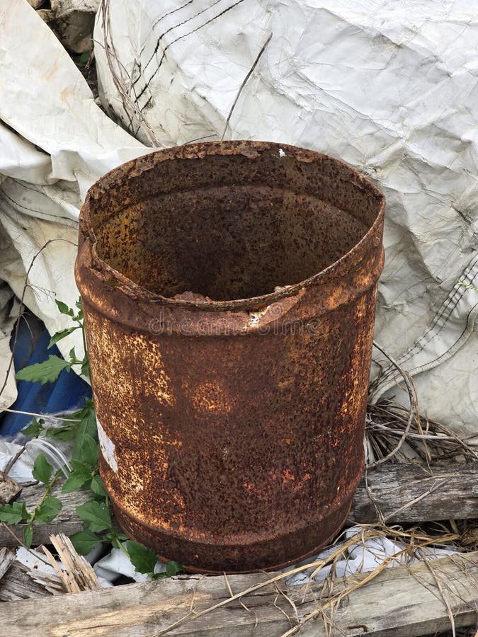 Old Rusty Barrel on the Beach Stock Photo - Image of equipment, waste ...