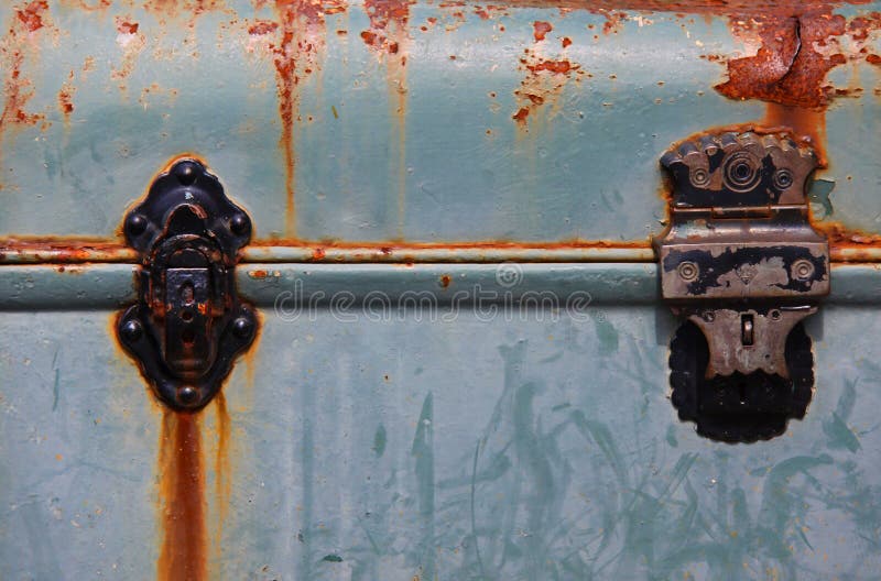 Old rusty blue suitcase stock photo. Image of pack, suit - 10919996