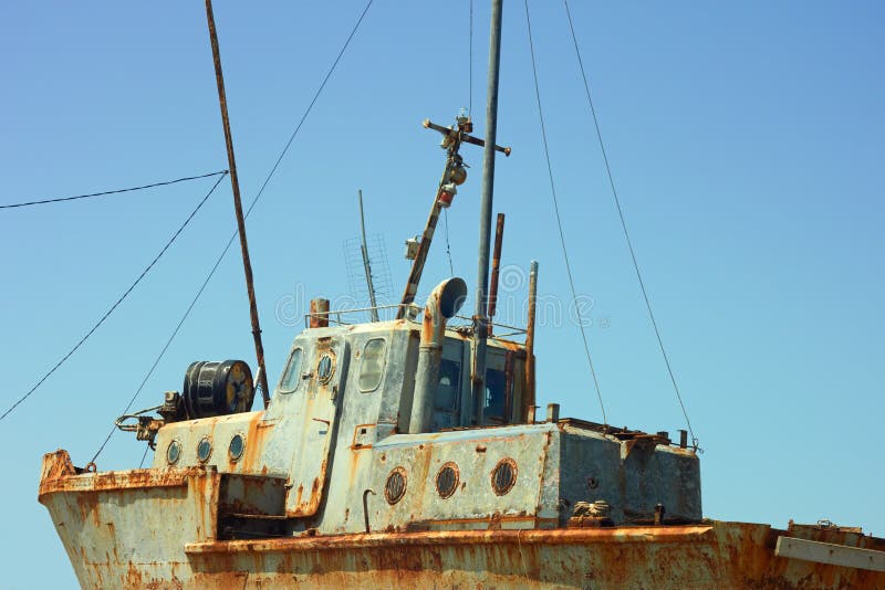 Old rusty boat stock image. Image of rusty, blue, forgotten - 32542131