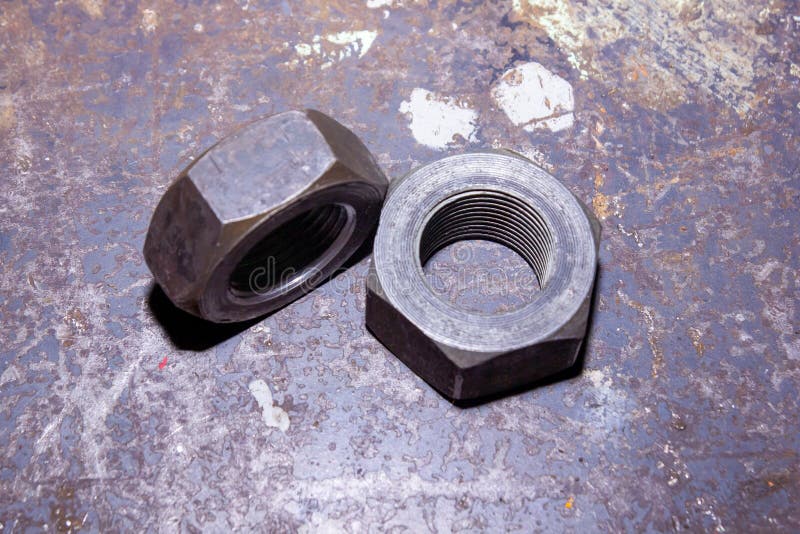 Old Rusty Bolt and Nut on Steel Background, Steel and Bolt, Steel ...