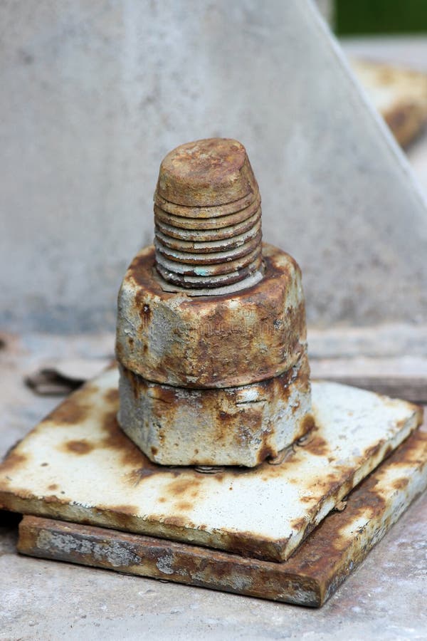 Old rusty bolt and nuts stock photo. Image of repair - 31542560