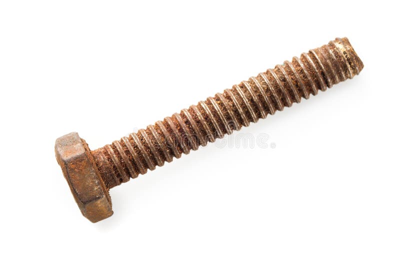 Old rusty bolts isolated stock photo. Image of steel - 85062218