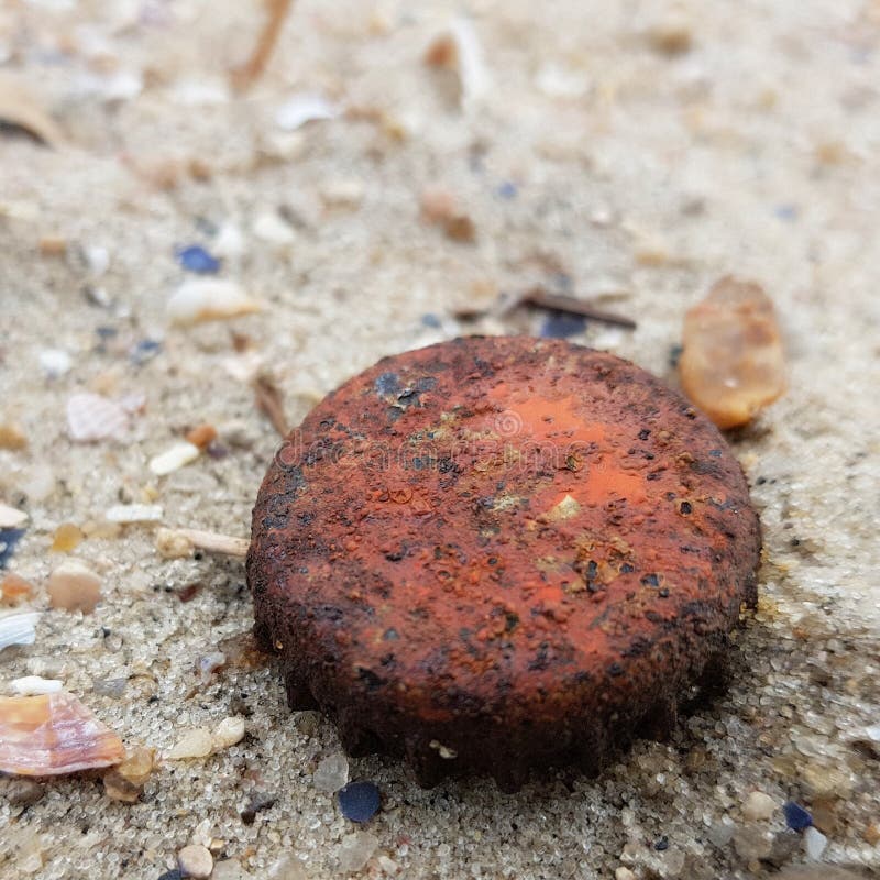 Old rusty bottle cap stock image. Image of open, round - 119430057
