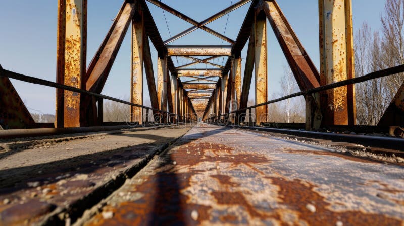 An Old Rusty Bridge with Rust on it. Suitable for Industrial Themes ...