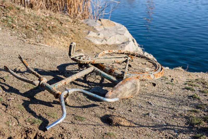 Damaged rust cycle stock photo. Image of metal, outdoor - 280847622
