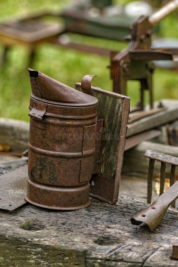 Old Rusty Broken Discarded Smoker without Bellows Stock Photo - Image ...