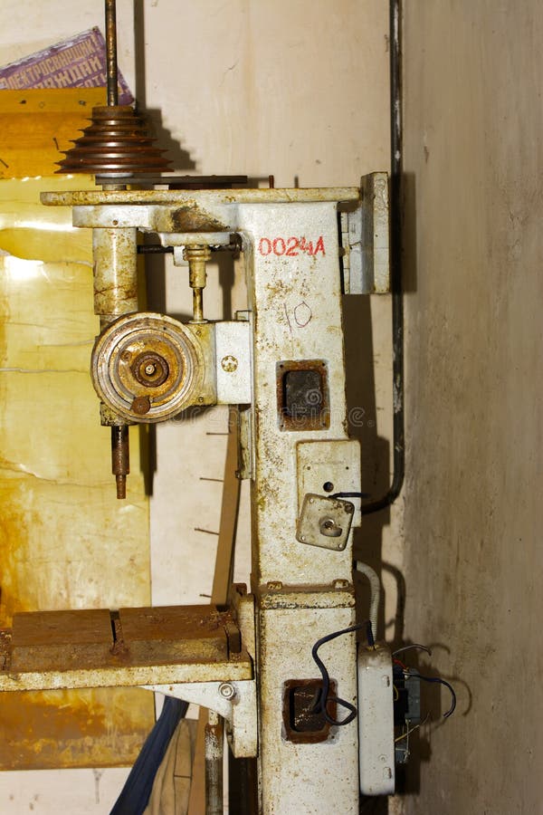 An Old and Rusty Broken Industrial Machine in an Abandoned Stock Image ...