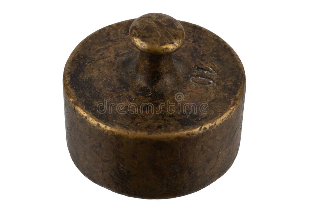 Old Rusty Bronze Scale Weights Stock Image - Image of gold, bronze ...