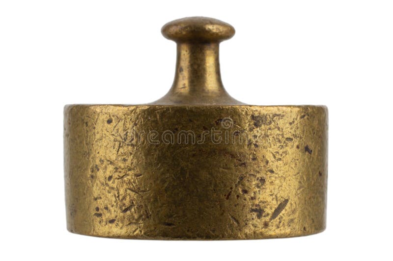 Old Rusty Bronze Scale Weights Stock Image - Image of gold, isolated ...