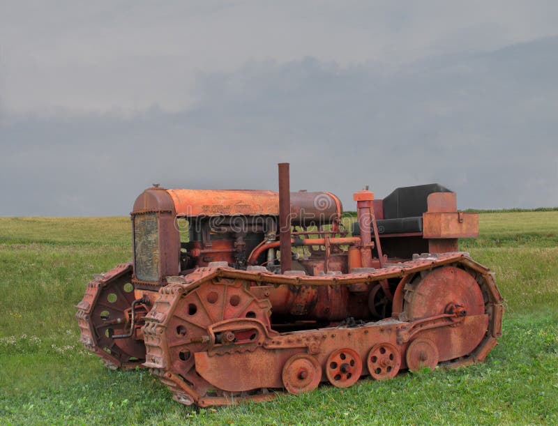 Old Rusty Bulldozer Tractor Stock Image - Image of bulldozer, rusted ...