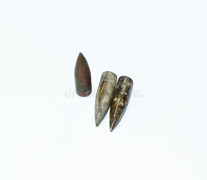 Old Rusty Bullets from Kalashnikov Assault Rifle Stock Photo - Image of ...