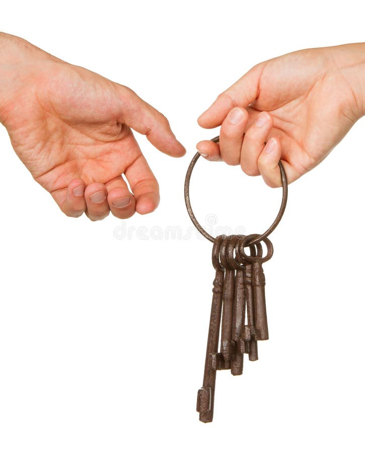 Old Rusty Bunch of Keys in Hand Stock Image - Image of iron, safeguard ...