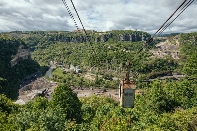 Old Rusty Cable Car in Chiatura, Georgia Stock Image - Image of summer ...