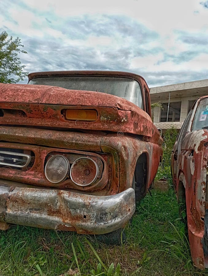 Old rusty car stock image. Image of pickuptruck, antique - 300695123