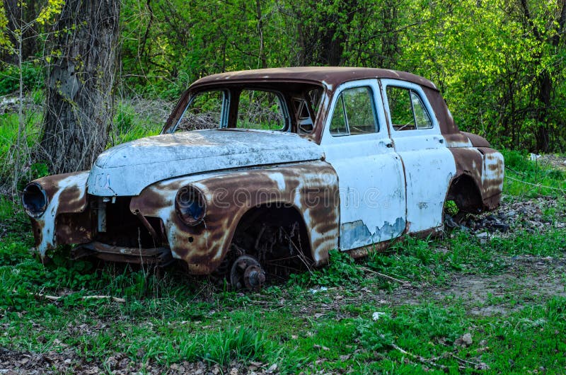 Old rusty car body stock photo. Image of junkyard, antique - 101102698