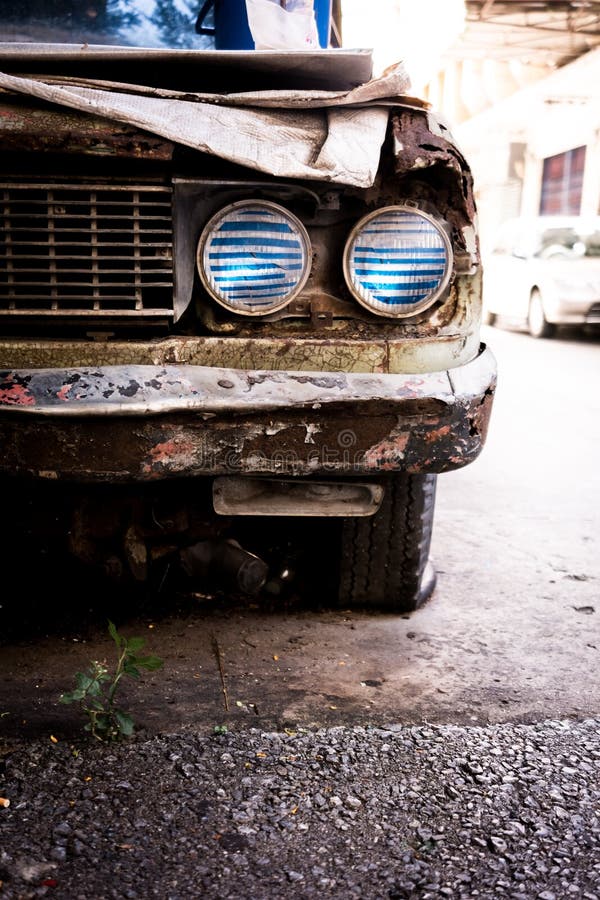Old rusty car stock image. Image of forgotten, dirty - 63909865
