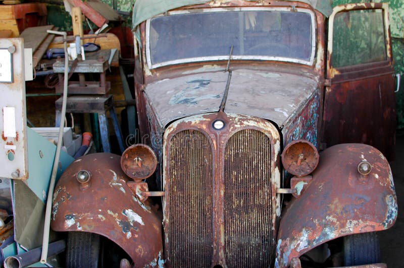 Old rusty car stock image. Image of steel, cars, truck - 107726785