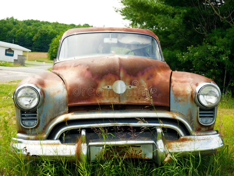 Old rusty car stock image. Image of neglected, rustic - 96680789