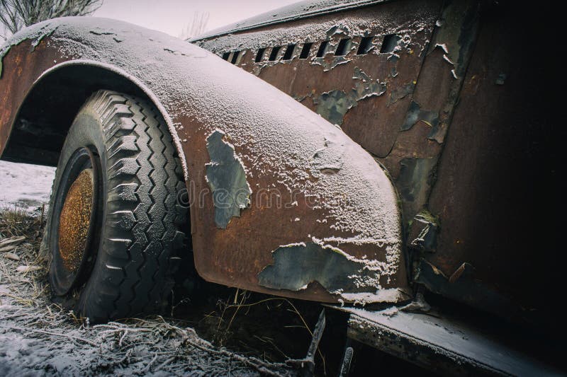 Old rusty car stock image. Image of junk, rusty, drive - 73209737