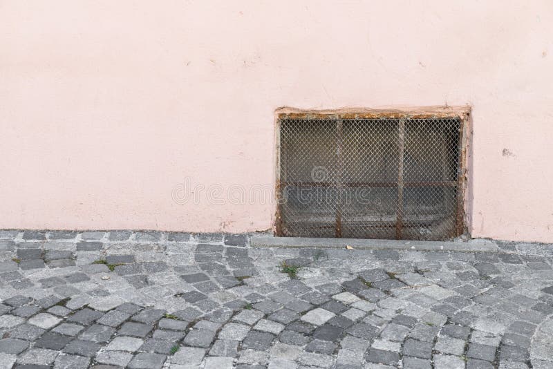 Old Rusty Cellar Window with Iron Grating Stock Image - Image of ...